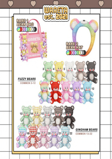 Second Life Marketplace - 14. .W. Beary Sweet Set - Gingham Bear YELLOW